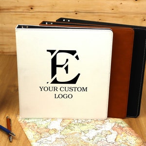 Personalized Leather Binder, Customized Binder, Graduation Gift, Office ...