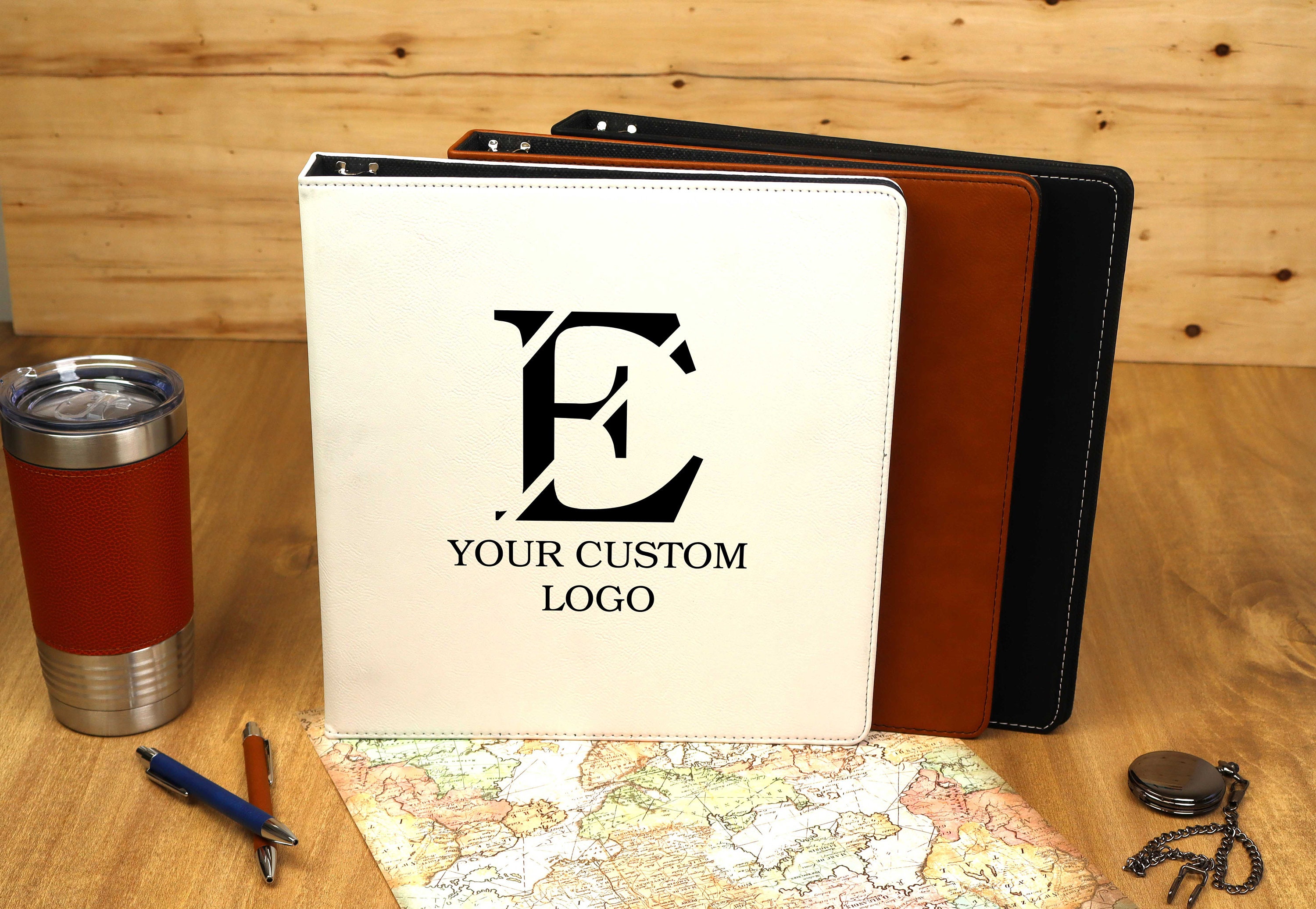 Personalized Leather Binder, Customized Binder, Graduation Gift, Office ...