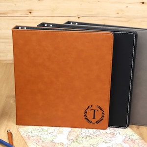 Personalized Leather Binder, Customized Binder, Graduation Gift, Office ...