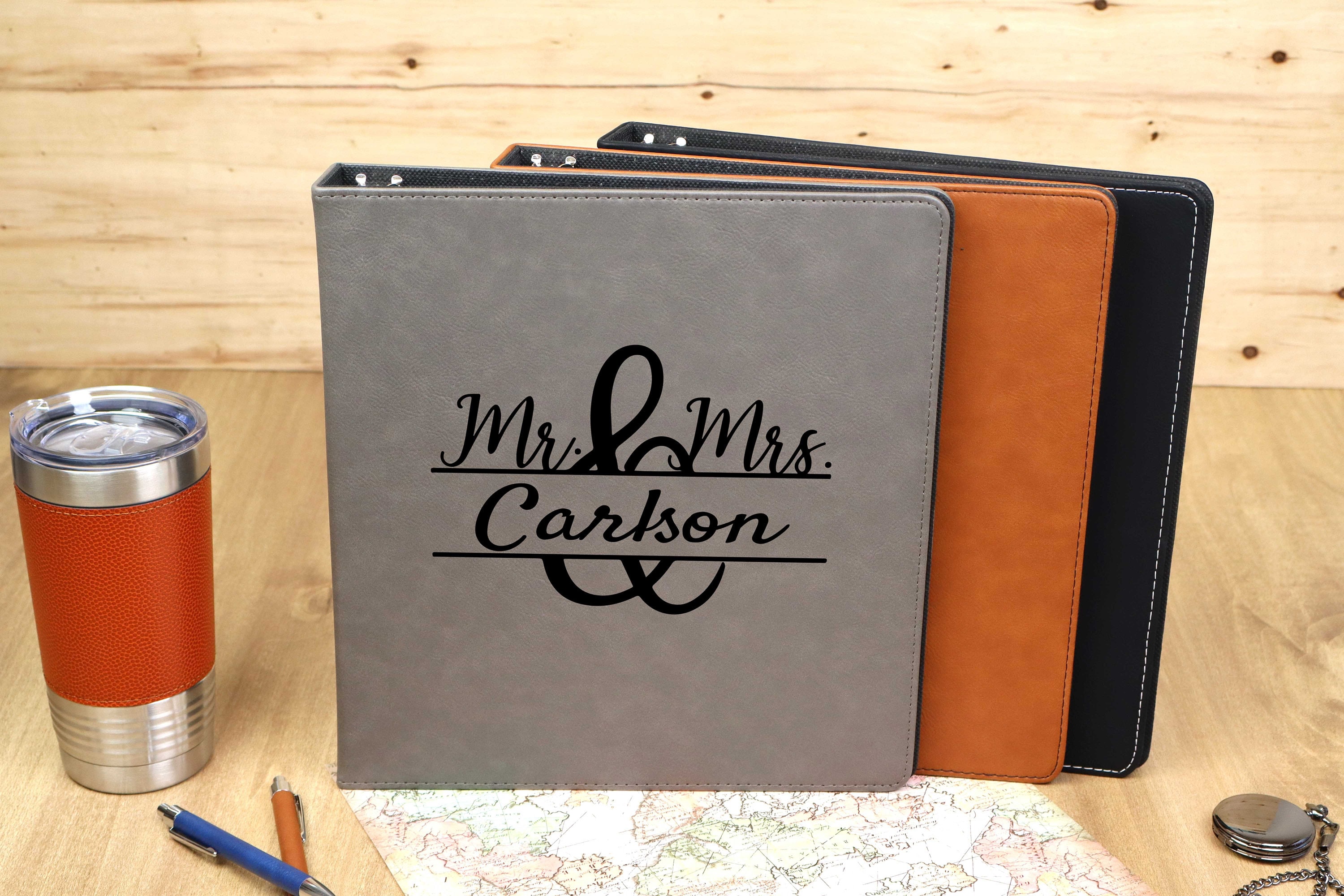 Personalized Leather Binder, Customized Binder, Graduation Gift, Office ...