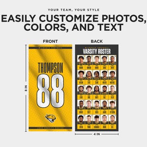 Customizable Team Lanyard Template - Editable Team Roster Card, Team ...