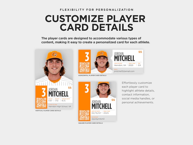 Customizable Team Roster Canva Template - Editable Player Profiles ...