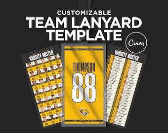 Team Roster Card Template, Editable Team Roster Card, Team Roster Card ...