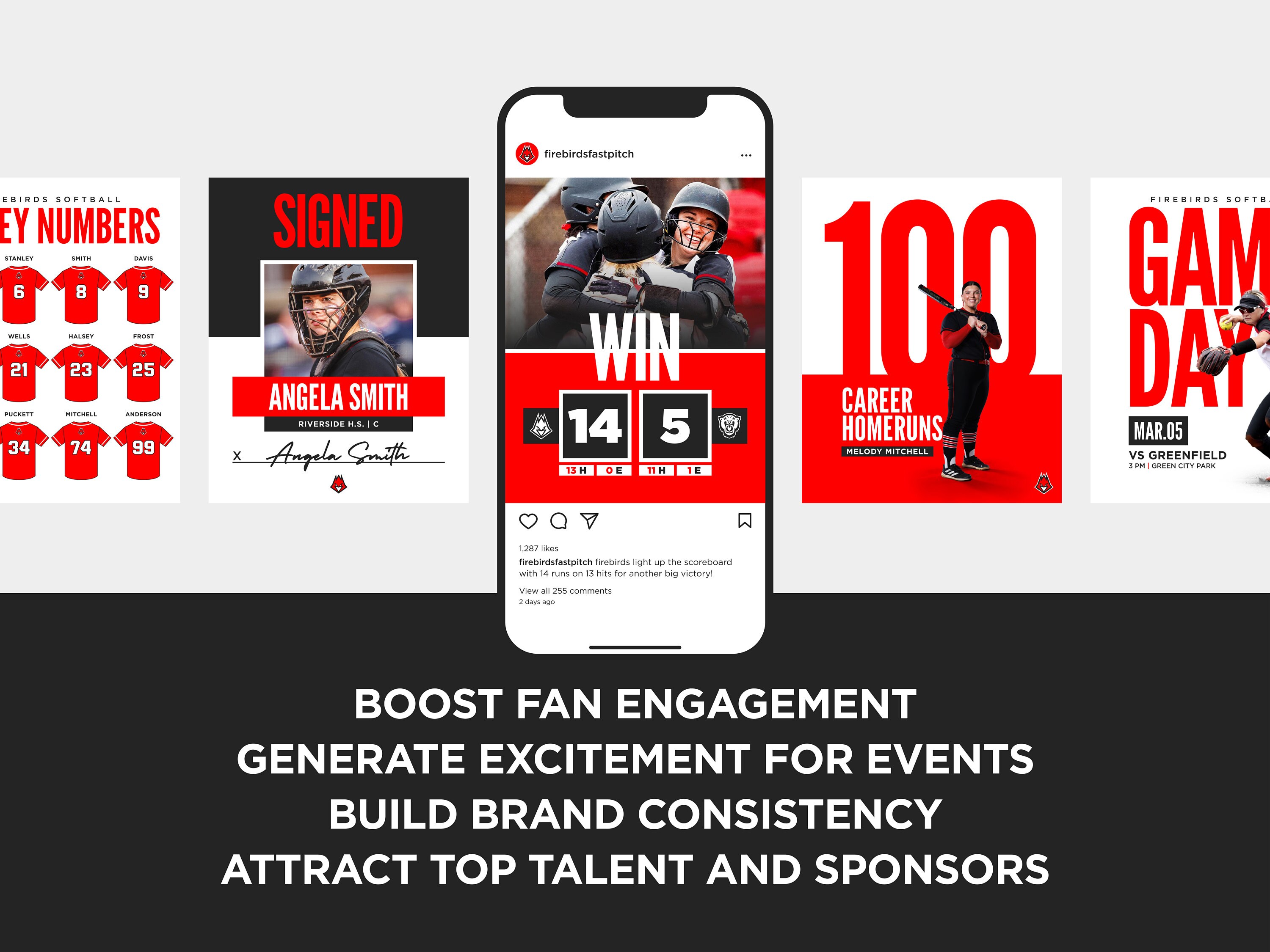 Sports Team Canva Templates - 20 Social Media Graphics for Baseball and ...
