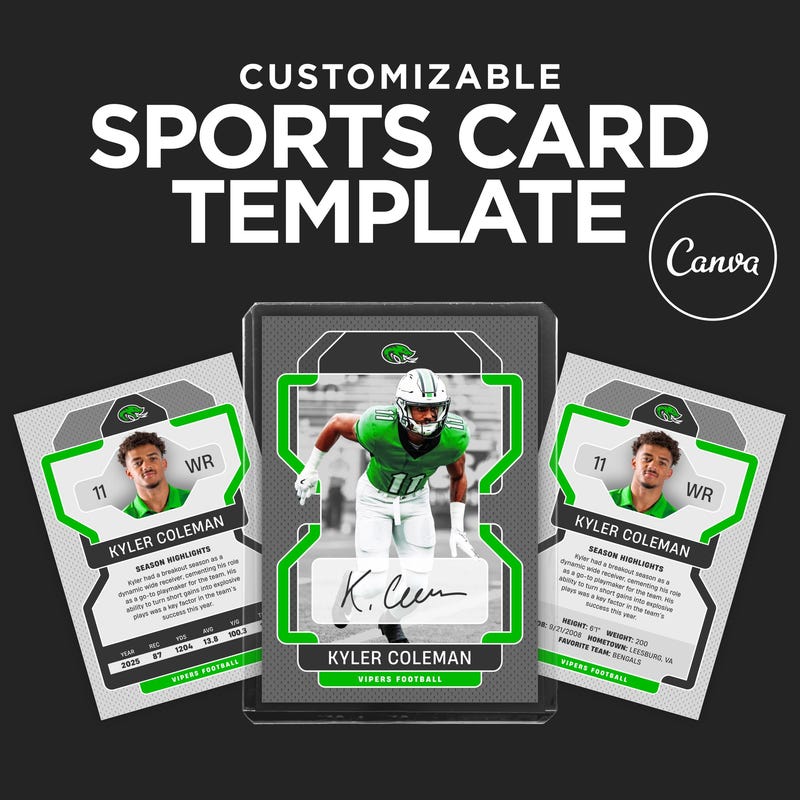 Trading Card Template - Etsy