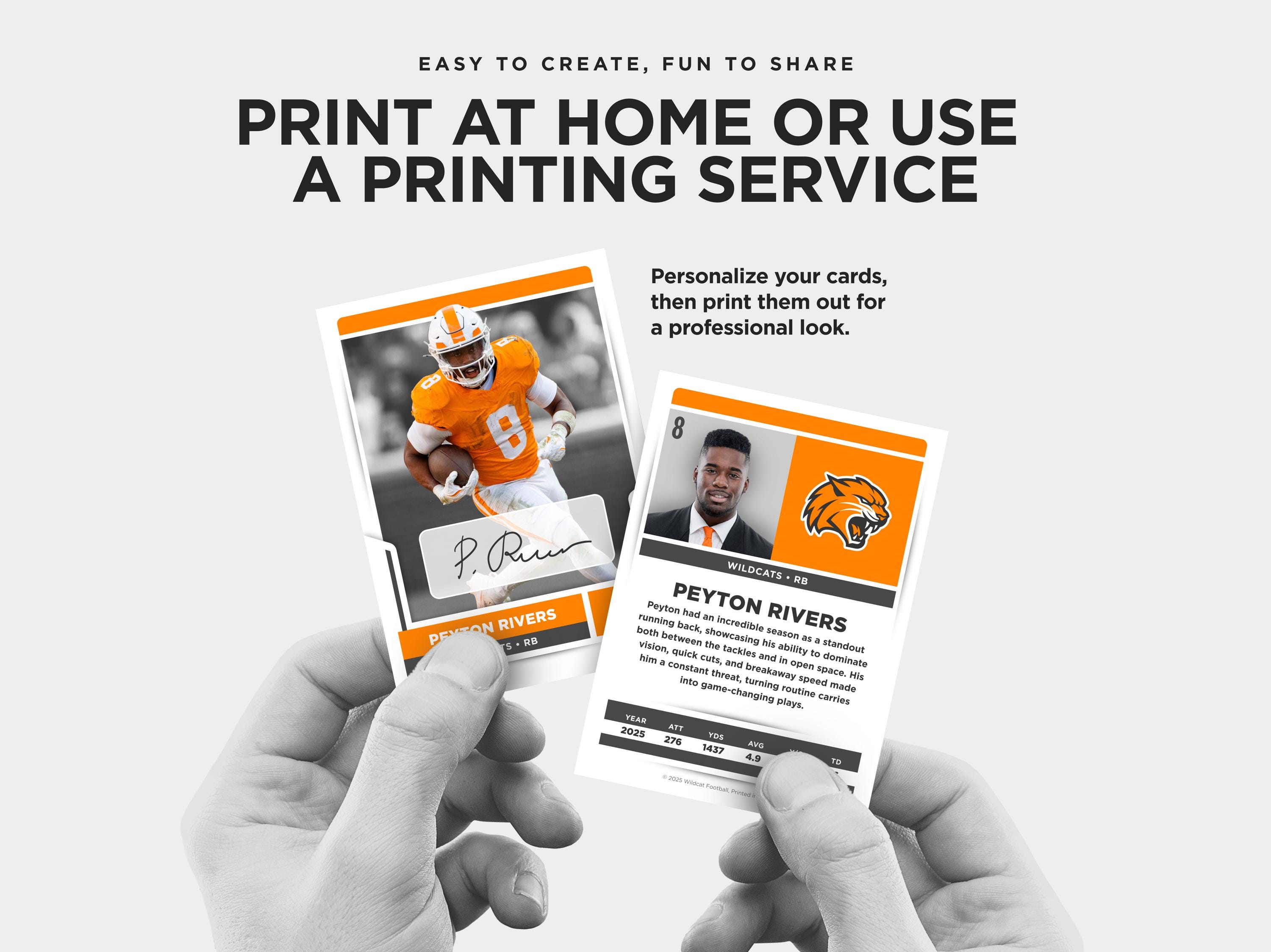 Editable Sports Card Template - Custom Trading Card, Editable in Canva ...