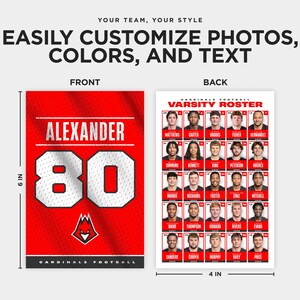 Customizable Team Lanyard Template - Editable Team Roster Card, Team ...