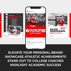Athlete Branding and Recruiting Canva Templates - 15 Graphics to ...