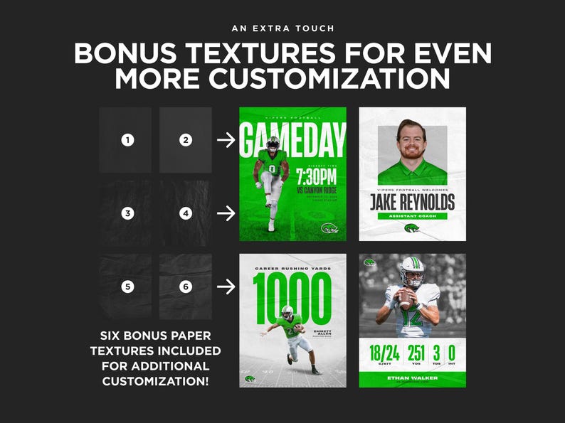 Sports Team Canva Templates - 20 Social Media Graphics for Football ...