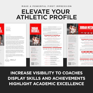 Customizable Athletic Profile Template for College Recruiting - Perfect ...