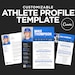 Customizable Athletic Profile Template for College Recruiting - Perfect ...