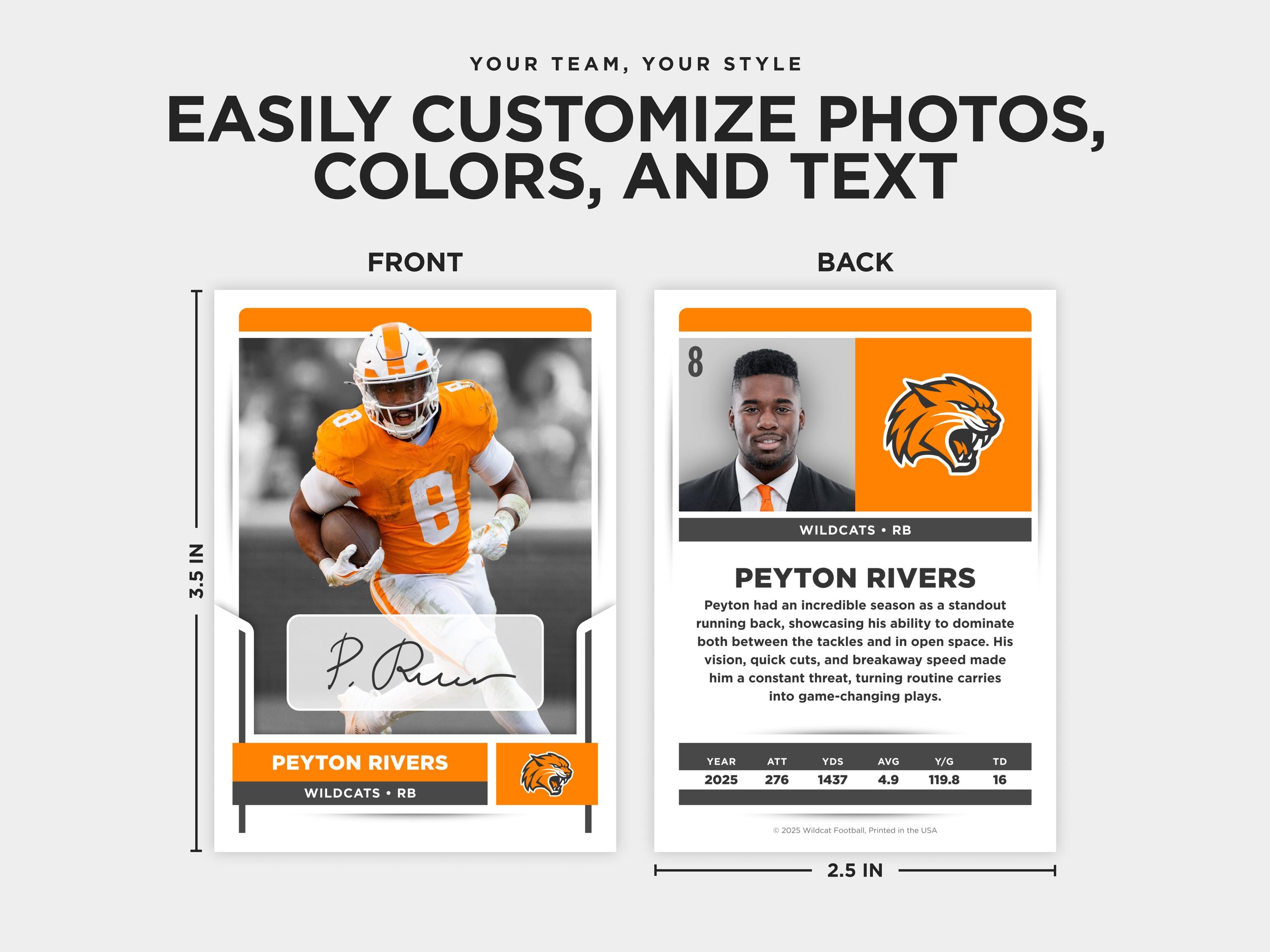 Editable Sports Card Template - Custom Trading Card, Editable in Canva ...