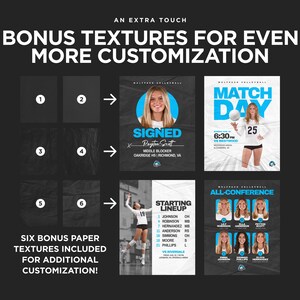 Sports Team Canva Templates - 20 Social Media Graphics for Volleyball ...
