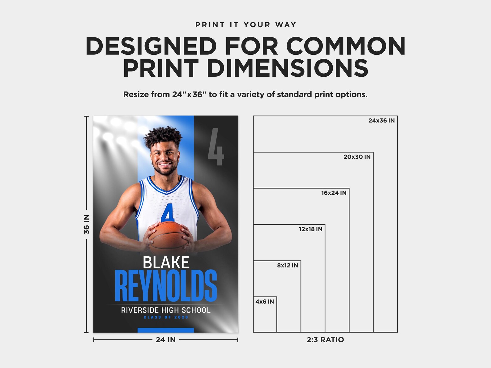 Sports Banner Template | Editable Canva Senior Night Poster | 24x36 ...