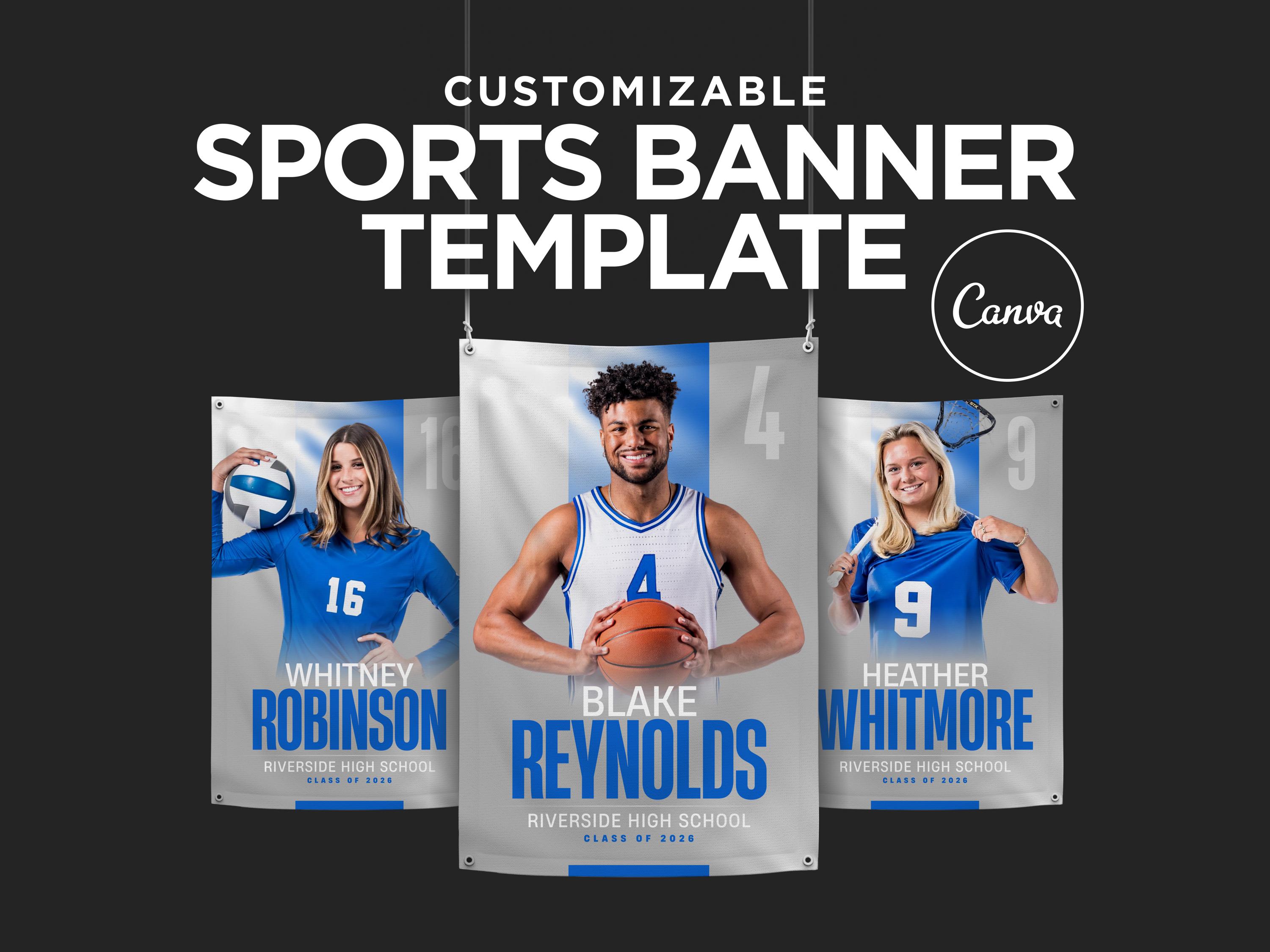 Sports Banner Template | Editable Canva Senior Night Poster | 24x36 ...