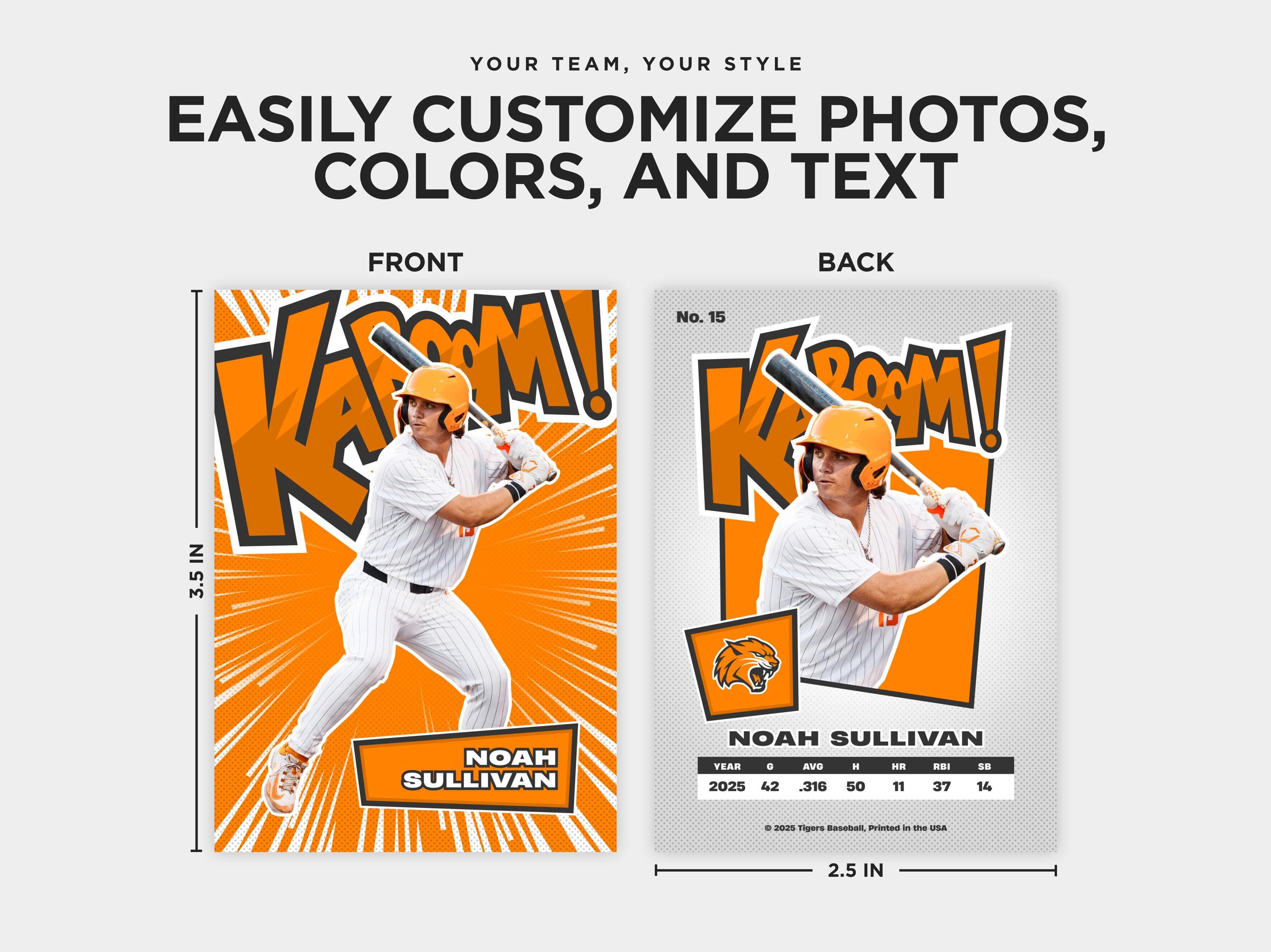 Editable Sports Card Template - Custom Trading Card, Editable in Canva ...