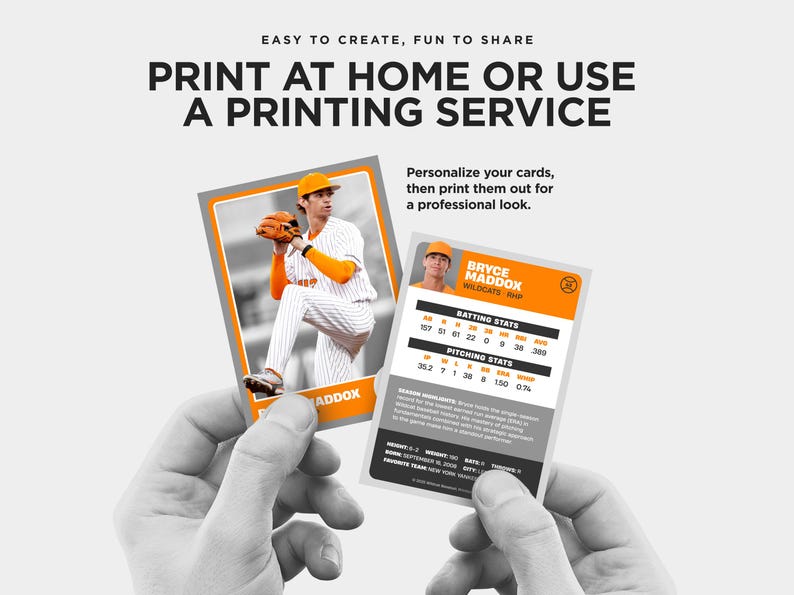 Editable Sports Card Template - Custom Trading Card, Editable in Canva ...