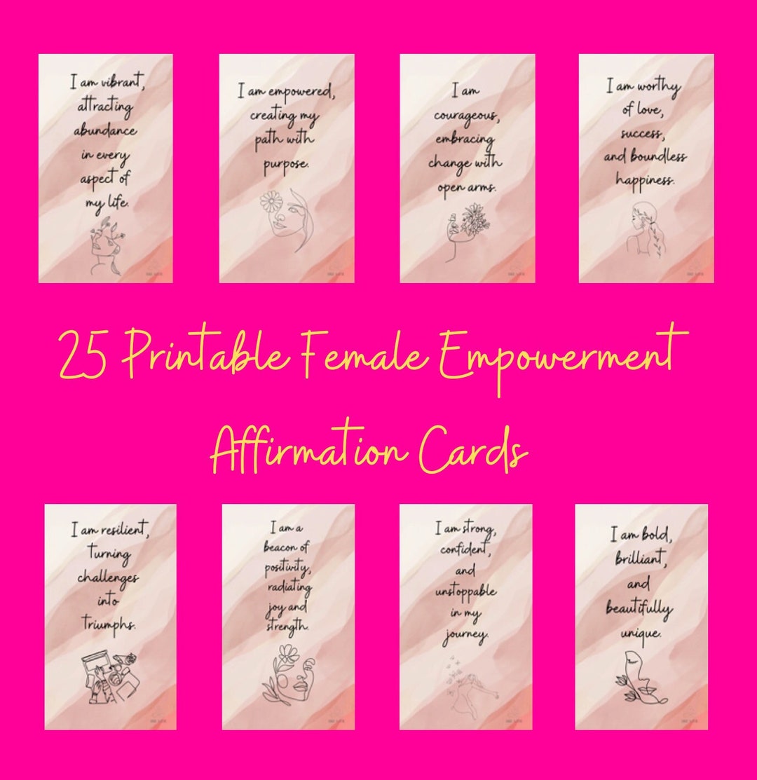 Self Empowerment Affirmation Cards / Self Love / Self Care / My Dream ...