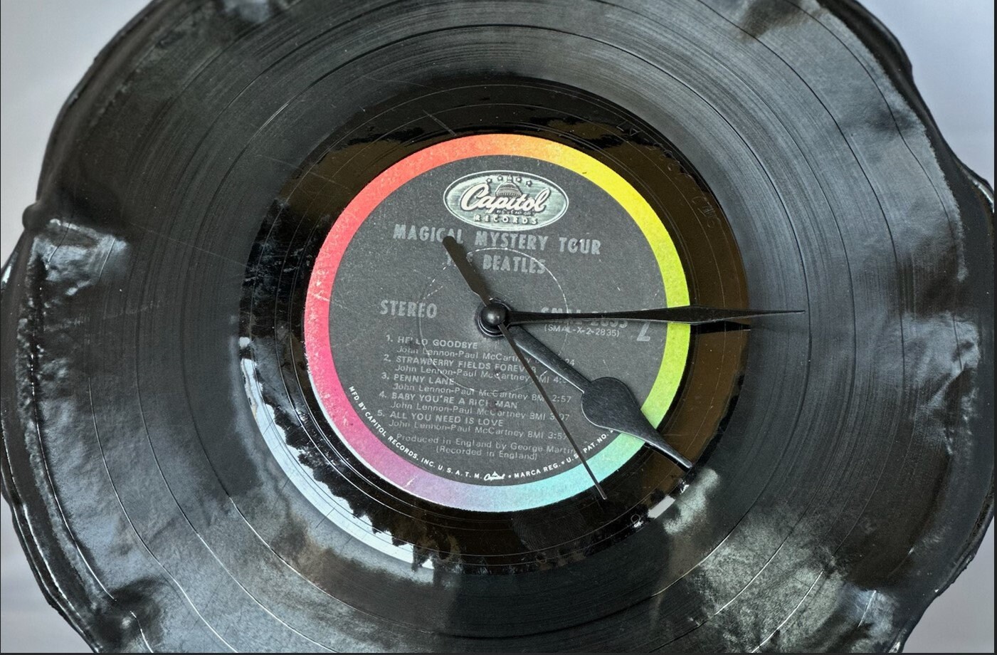 The Beatles "magical Mystery Tour" Recycled Vinyl Record Album Clock - Etsy