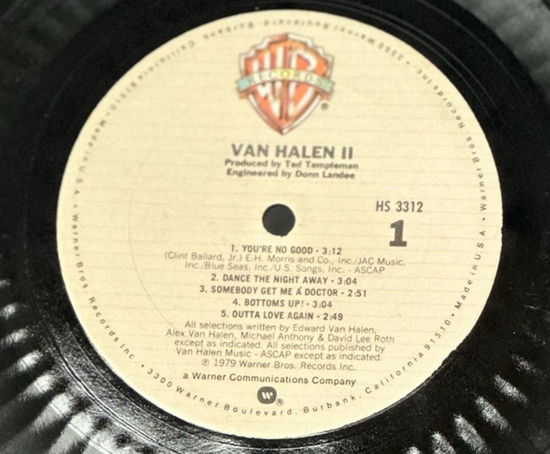 Van Halen II Vinyl Record Album Wall Hanging - Clock Option Available ...