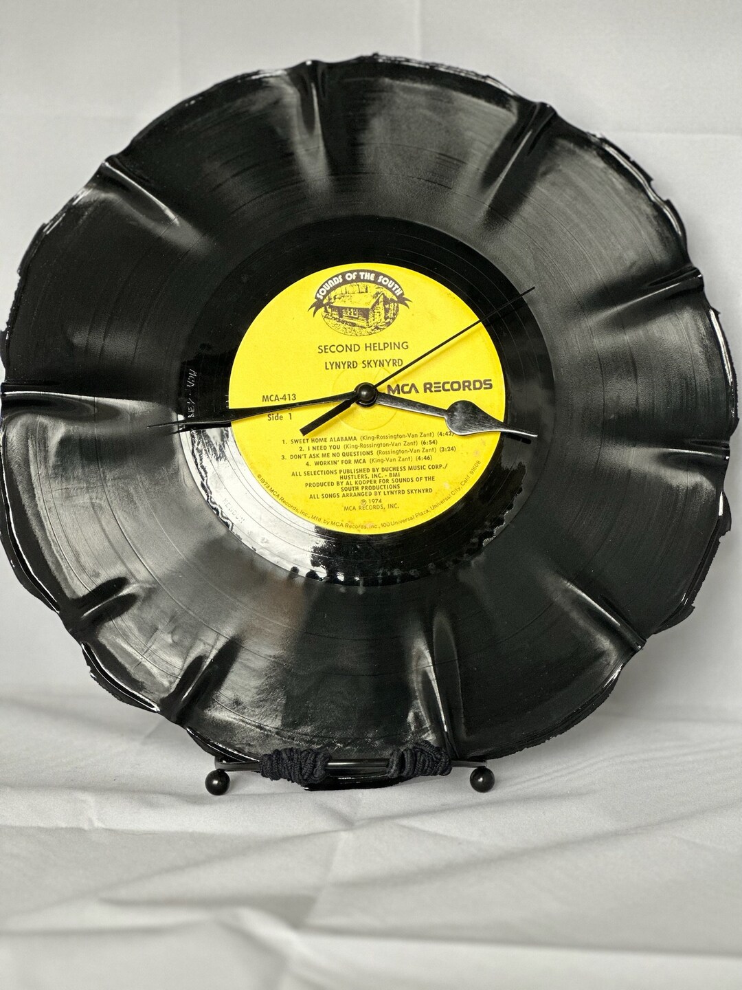 Lynyrd Skynyrd Second Helping Recycled Vinyl Record Album Clock ...