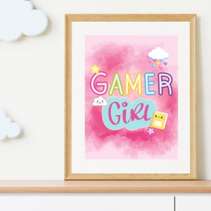 Cozy Gamer Girl Digital Downloads Printables Gaming Wall Art Girl Gamer ...