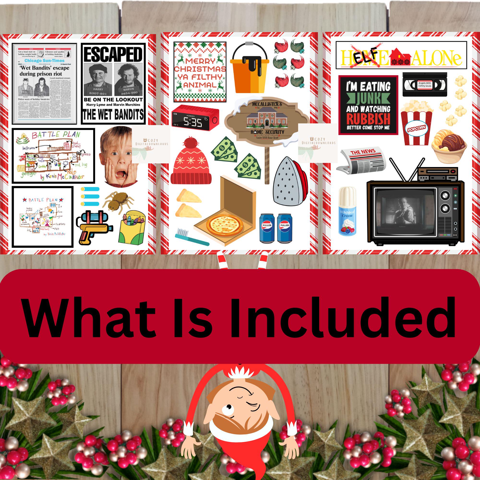 Home Alone Elf Printable Props: Christmas Elf Arrival (digital Download ...