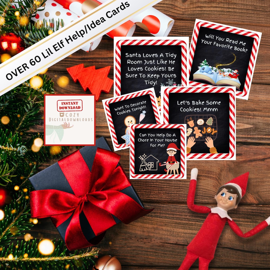 Elf Notes Cards Printable, Mini Elf Note, Elves Santa Christmas Party ...