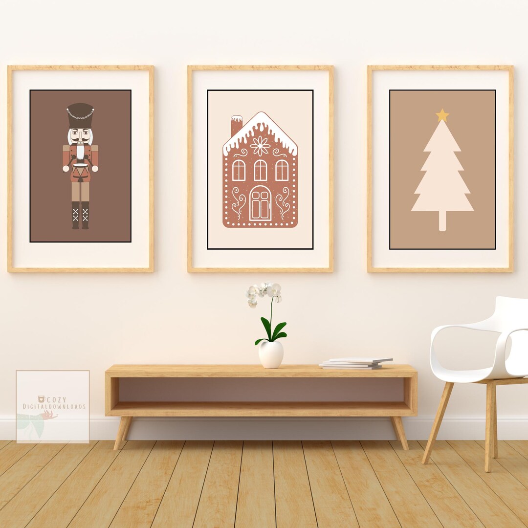 Set of 3 Christmas Prints, Christmas Prints Bundle, Boho Christmas ...