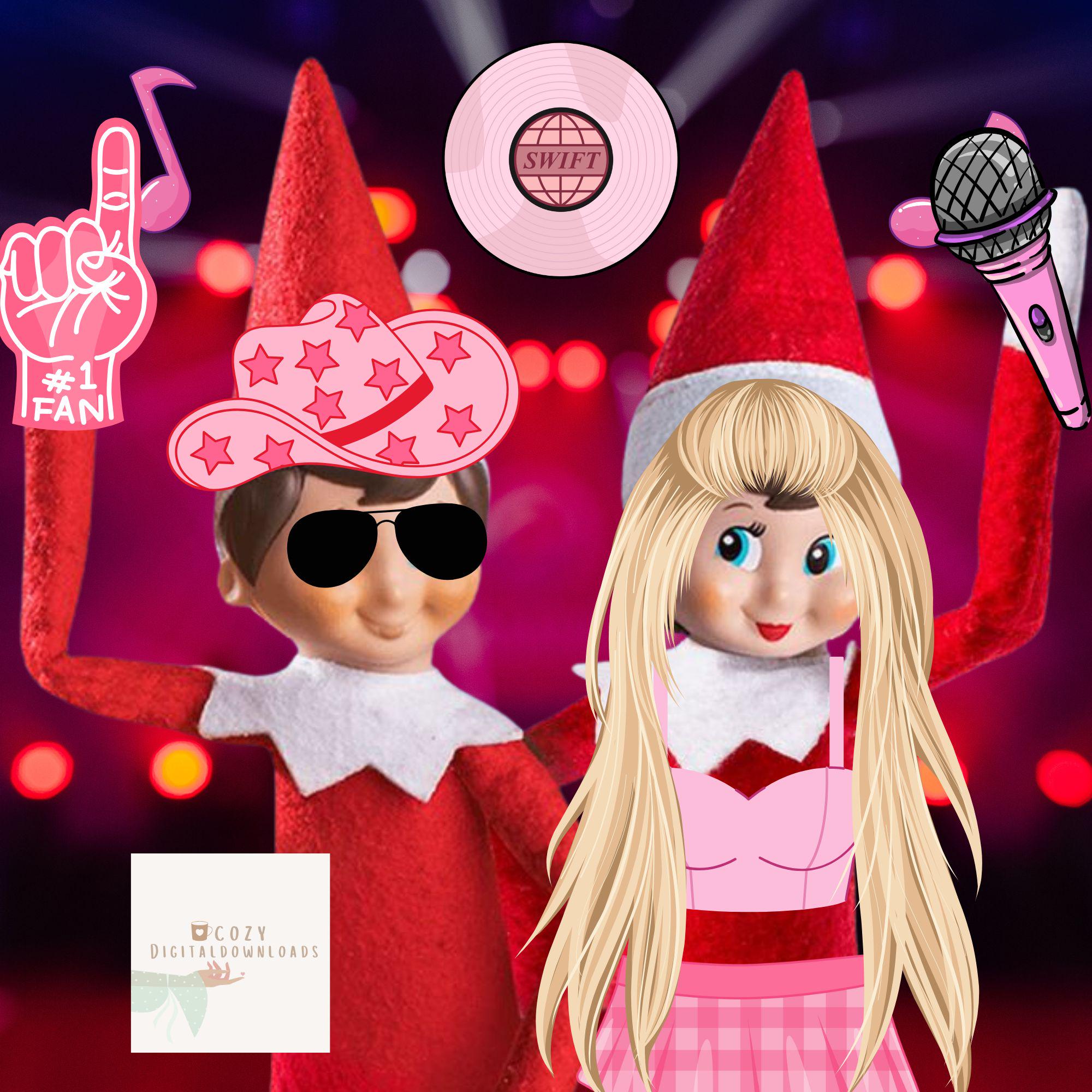 Eras Elf Printables Elf Elfmas Tour Bundle Taylor Inspired Swiftie Elf ...