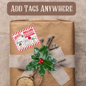 Christmas Fragile Label, Printable Santa's Workshop Fragile Shipping ...