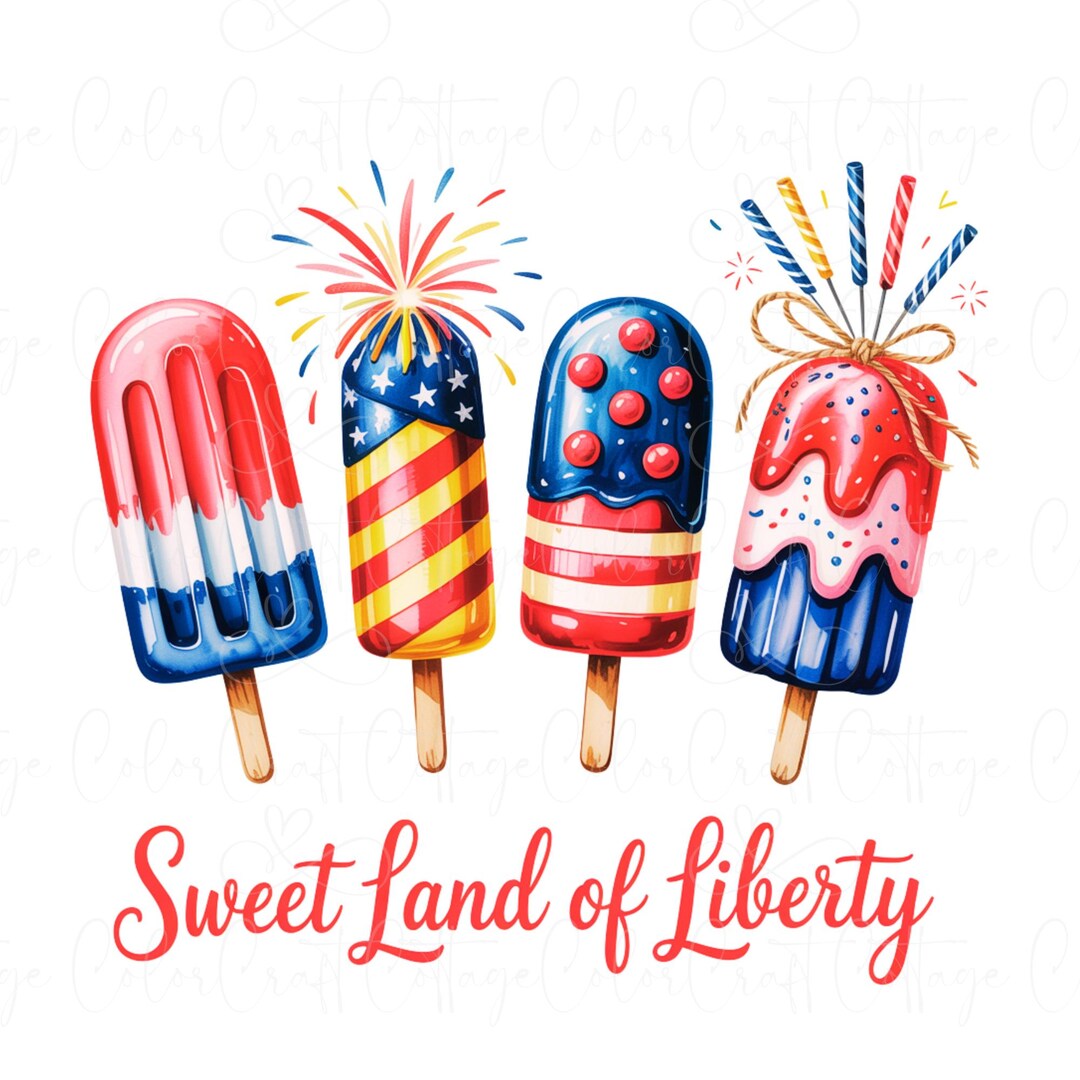 4th of July Clipart, Fourth of July Png, Land of the Free, Memorial Day ...