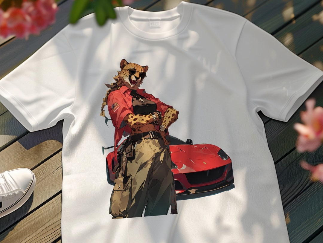 Ferrari Cheetah Graphic T-shirt, Unisex Car Enthusiast Tee, Classic ...