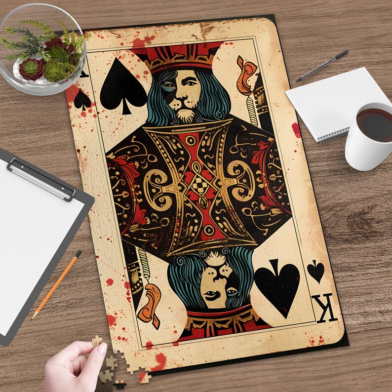 Lion King of the Forest Spades Puzzle, 30 to 1000 Piece Jigsaw, Fun for ...