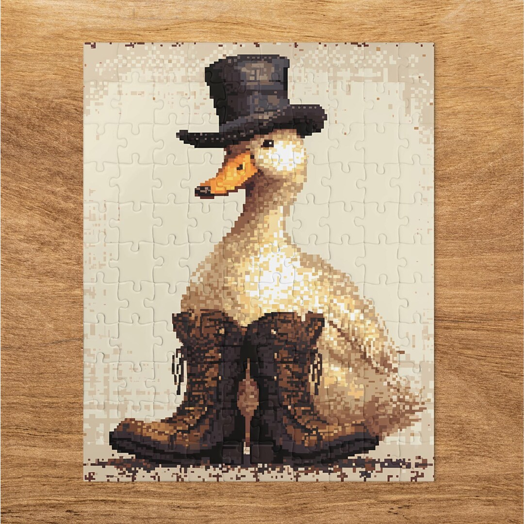 Duck With Top Hat and Boots Puzzle for Adults and Kids Available in 30 ...