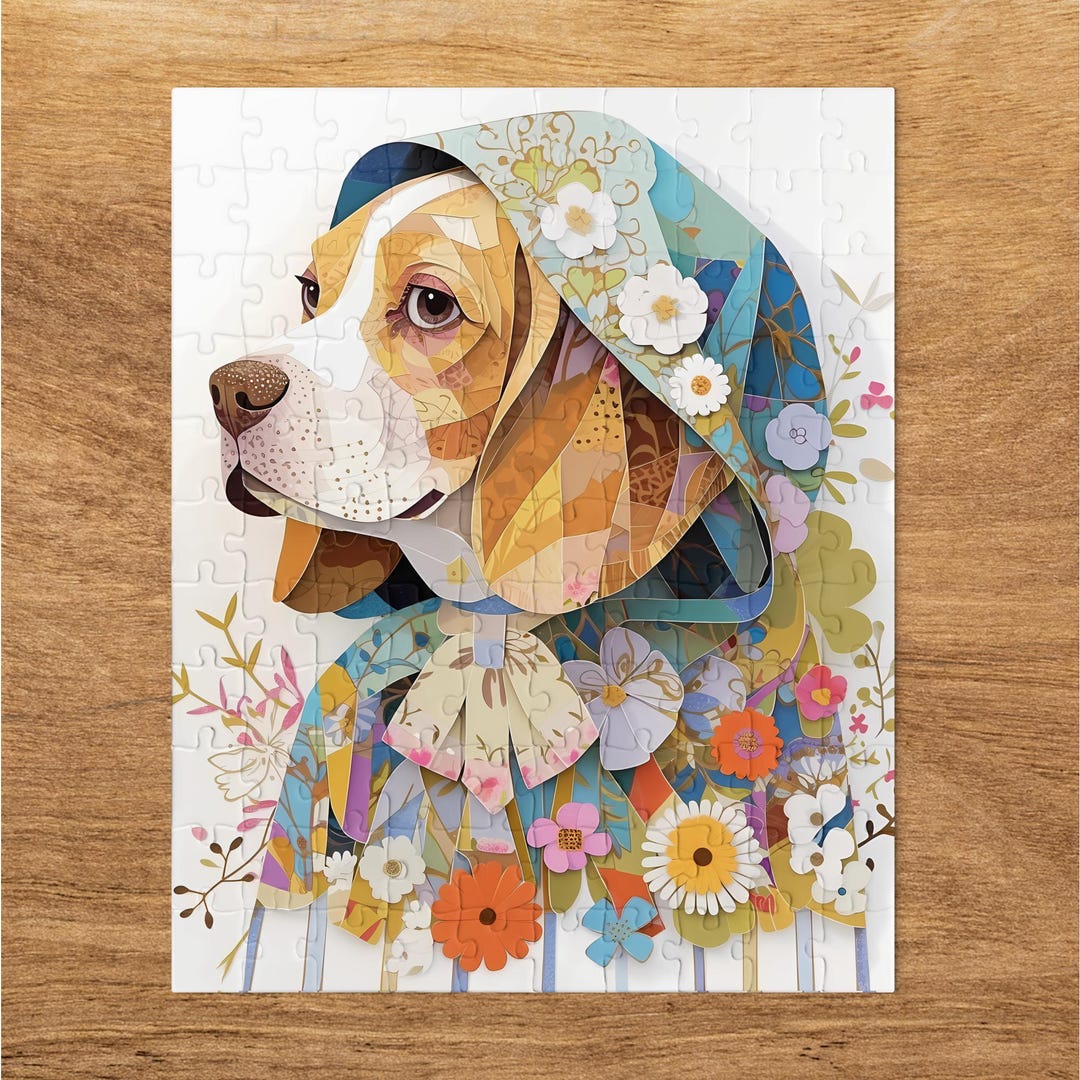 Beagle Puzzle for Adults and Kids, Fun Animal Puzzle 30 110 252 520 ...