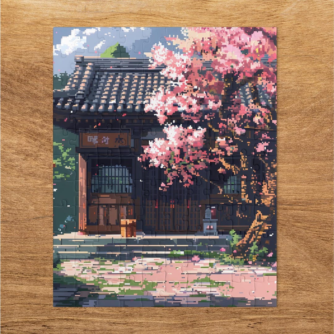 Japanese Temple Puzzle Cherry Blossom, for Adults and Kids, Available ...