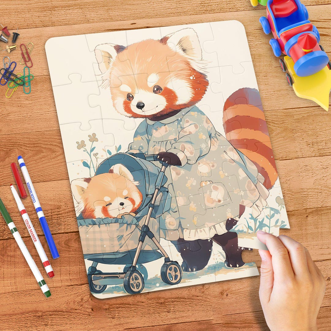 Adorable Red Panda Puzzle for Adults and Kids 30 110 252 and 520 Pieces ...