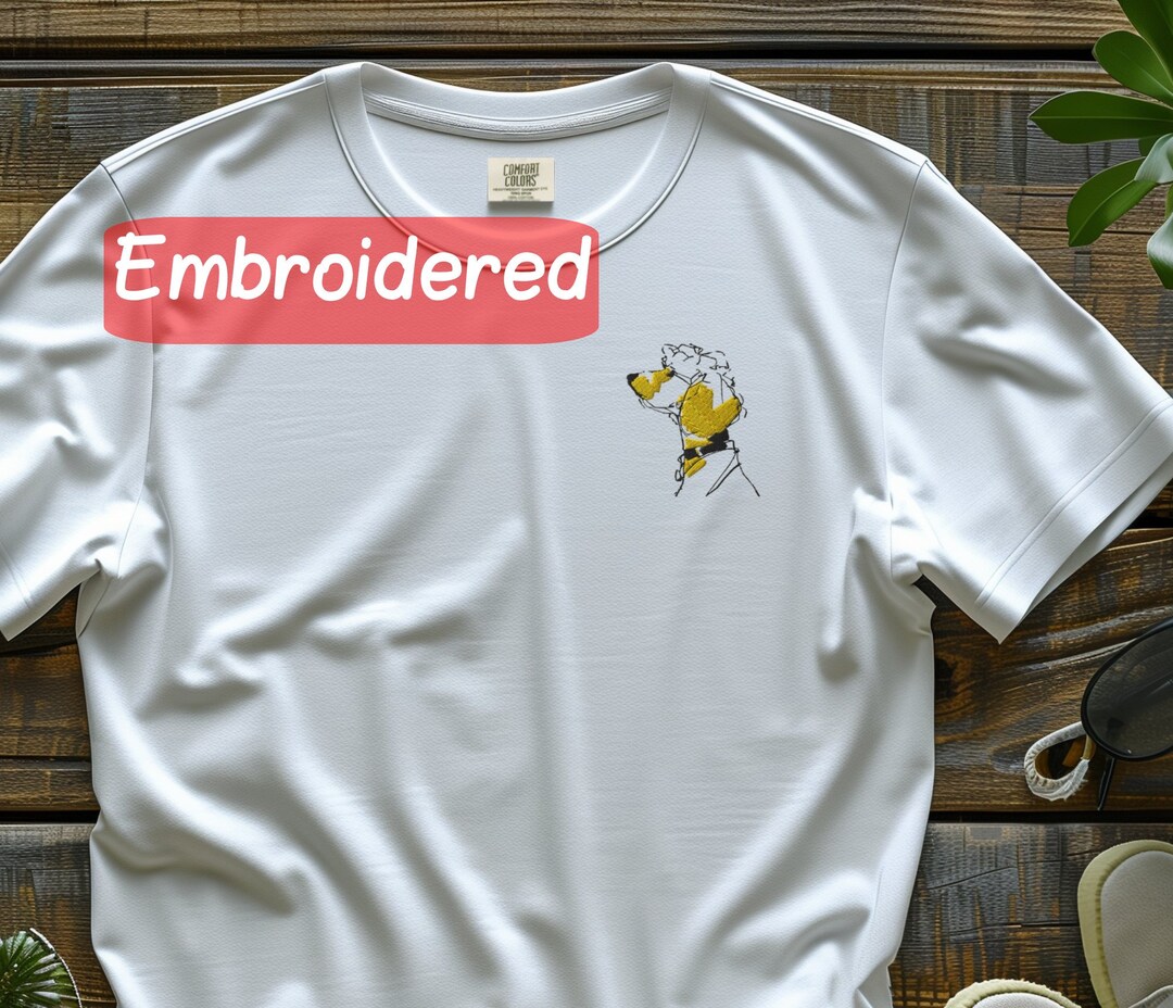 Abstract Dog Embroidery Comfort Colors Shirt, Artistic Canine ...