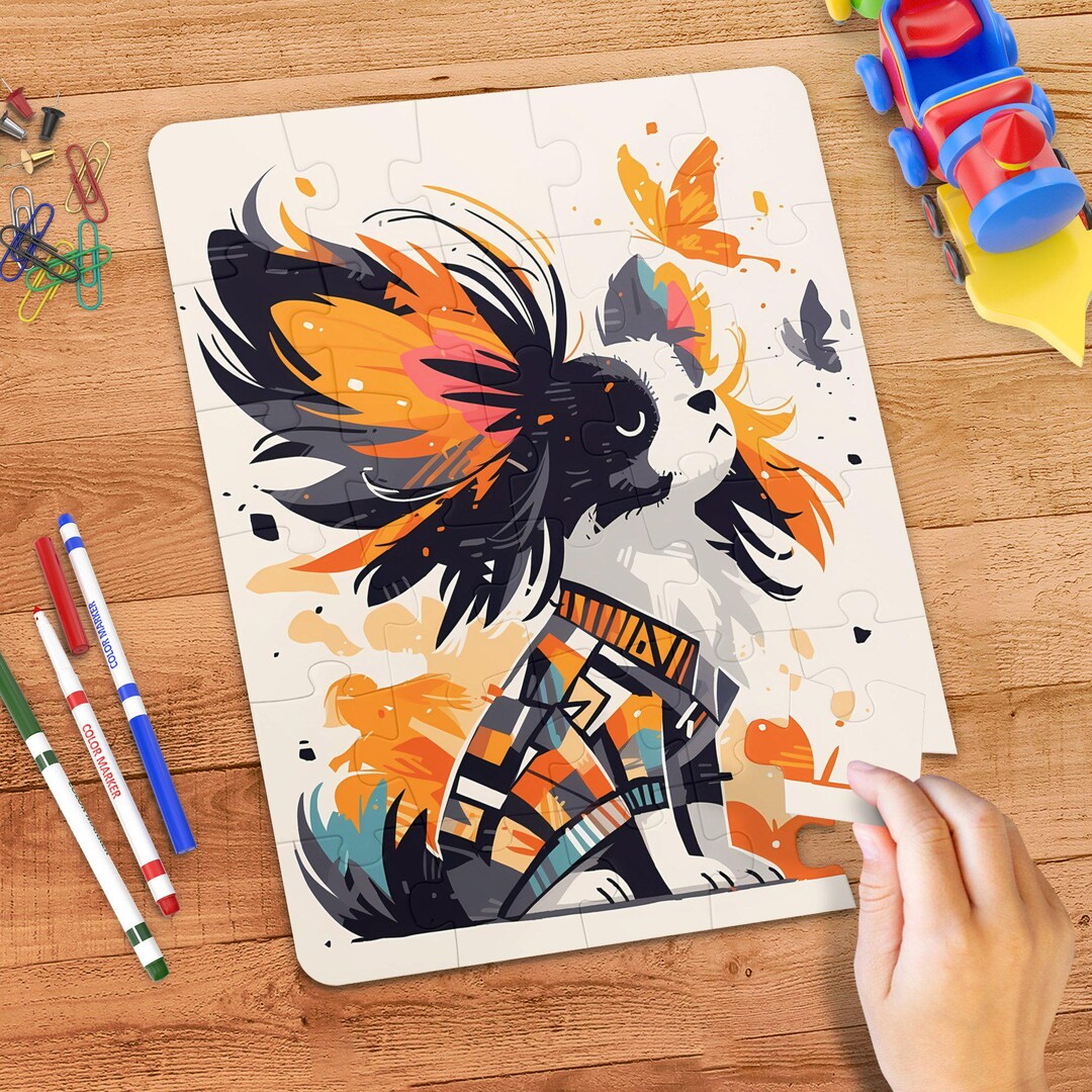 Papillon Dog and Butterfly Puzzle for Adults and Kids, 30 110 252 520 ...
