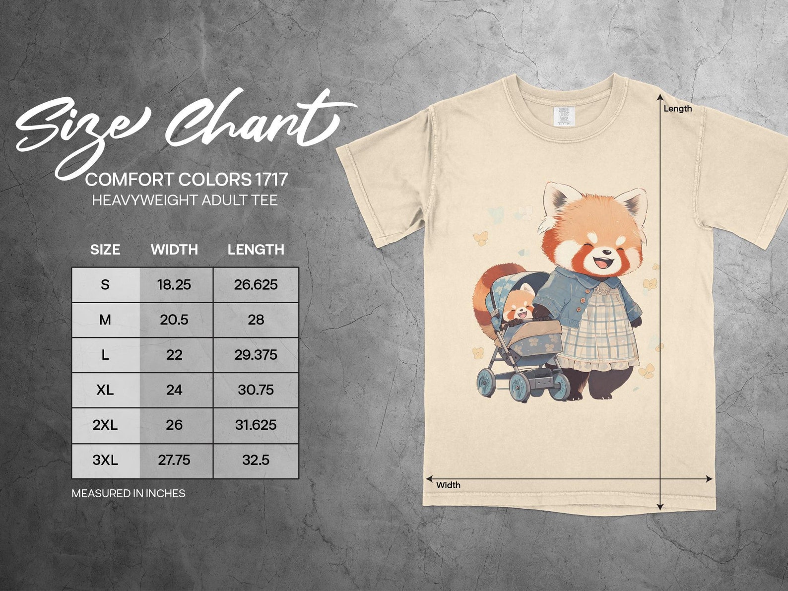 Jumbo Print Red Panda Mother Daughter T-shirt, Mom Panda With Stroller ...