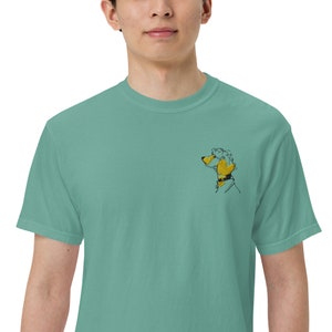 Abstract Dog Embroidery Comfort Colors Shirt, Artistic Canine ...