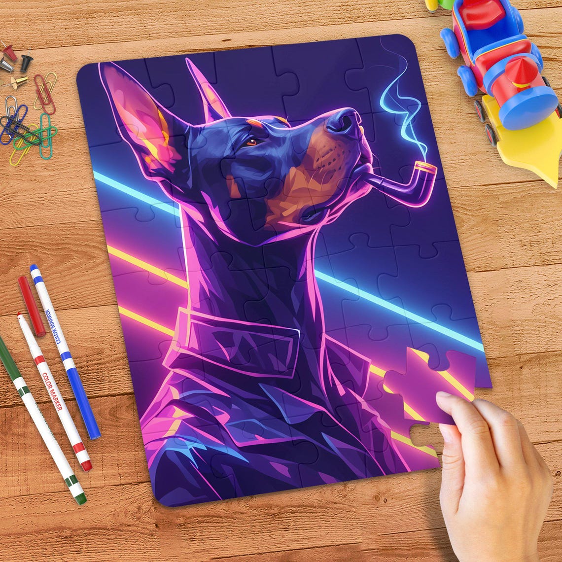 Doberman Puzzle for Adults and Kids, 30 110 252 520 1014 Pieces, Unique ...