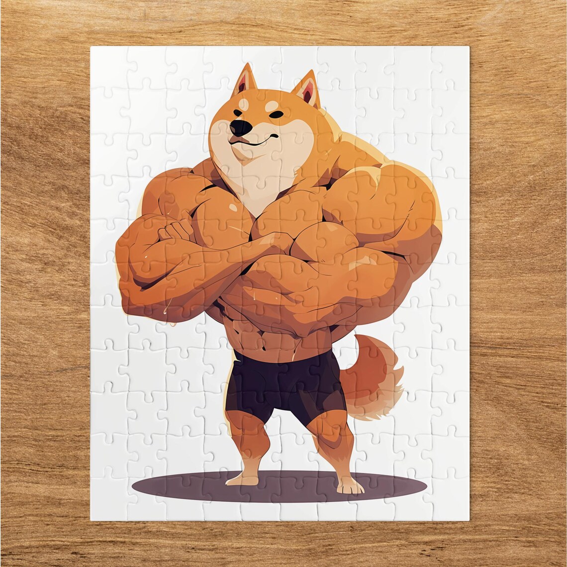 Muscle Shiba Inu Puzzle for Kids and Adults, 30 110 252 520 or 1014 ...