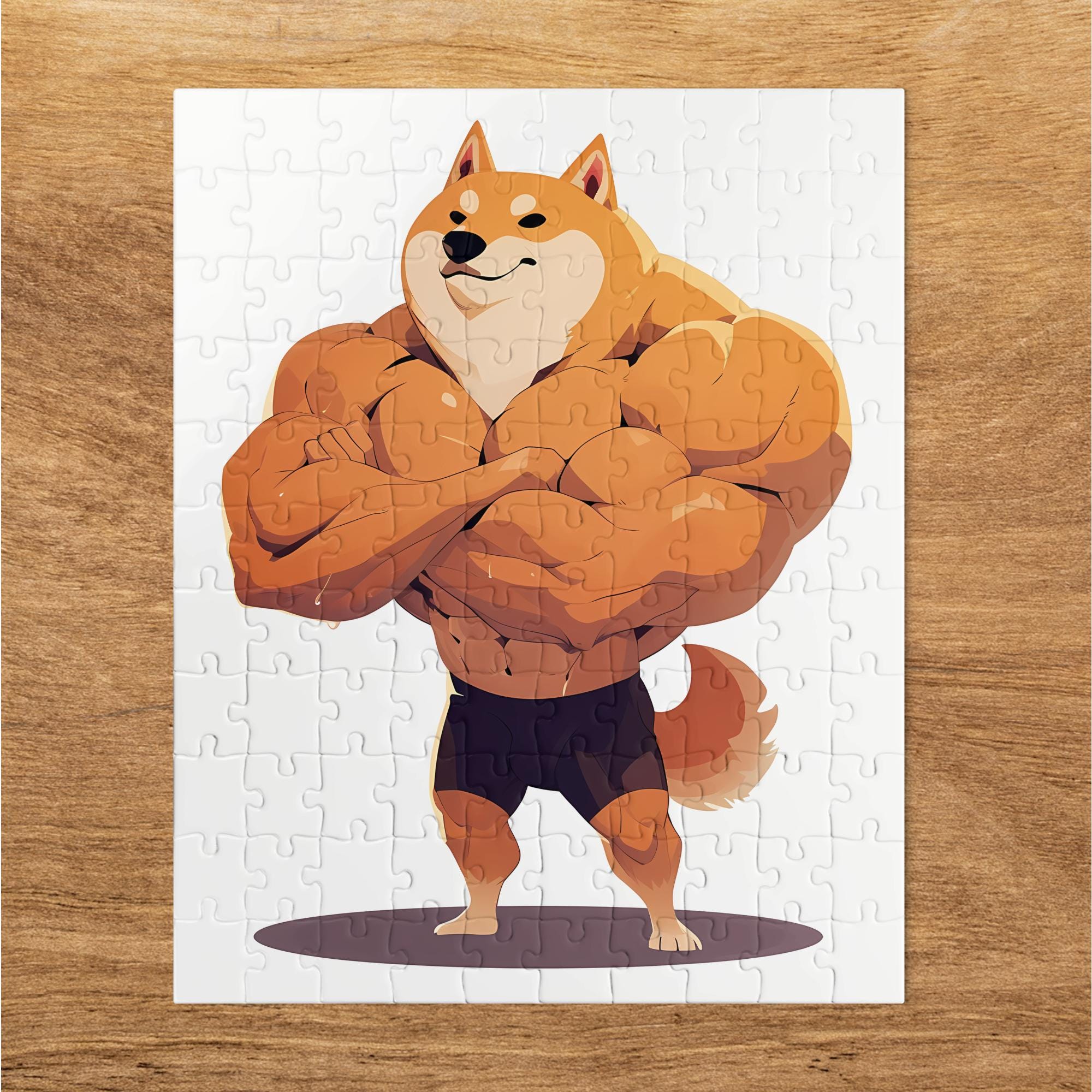 Muscle Shiba Inu Puzzle for Kids and Adults, 30 110 252 520 or 1014 ...