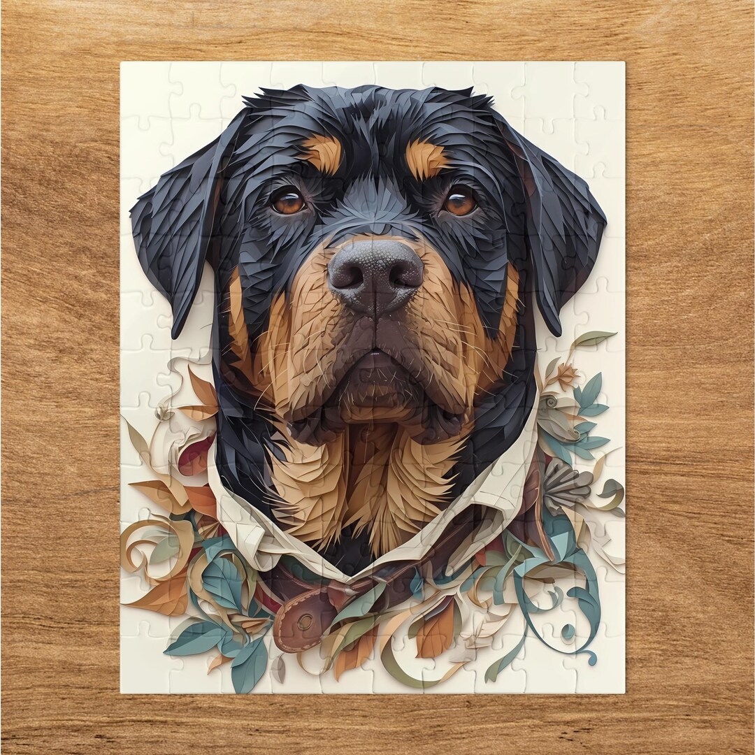 Rottweiler Dog Puzzle for Kids and Adults 30 110 252 520 1014 Pieces ...