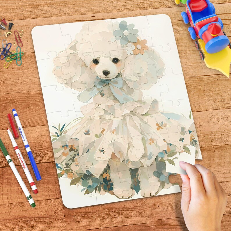 Cute Toy Poodle Puzzle for Adults and Kids 30 110 252 520 1014 Pieces ...