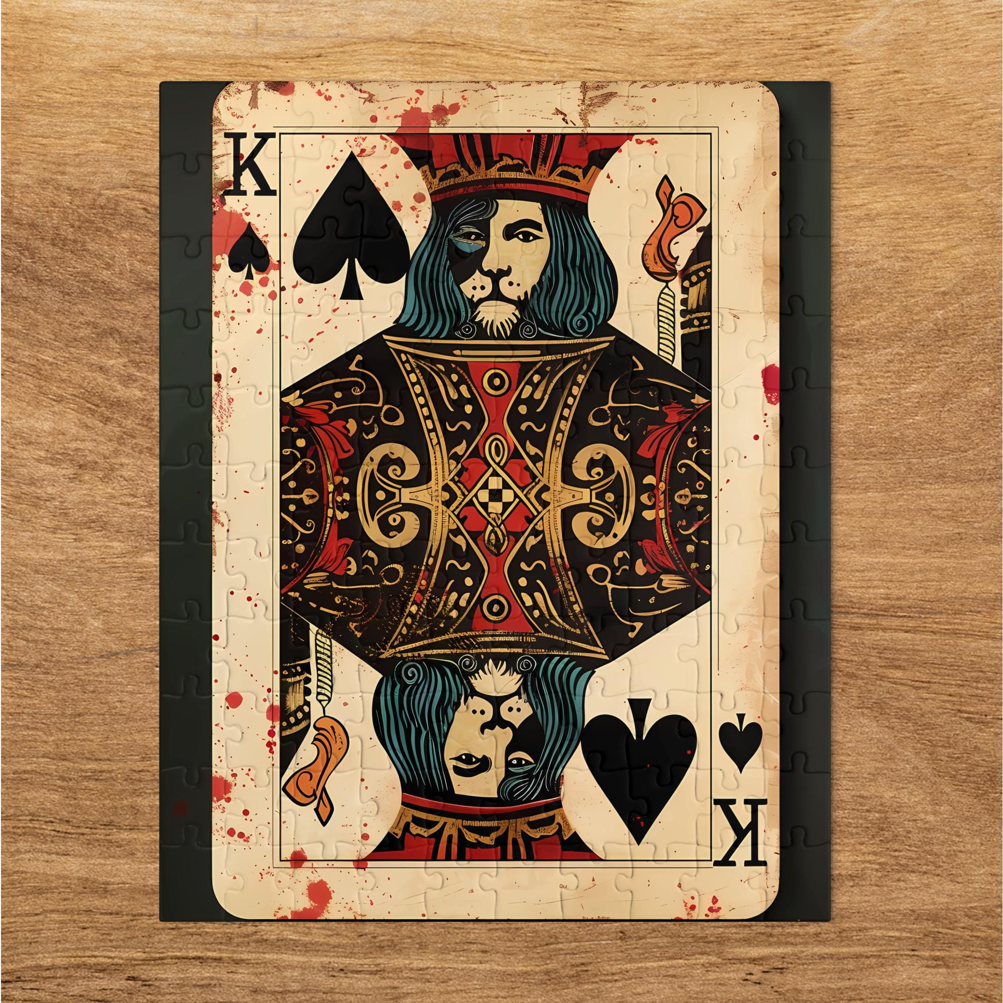 Lion King of the Forest Spades Puzzle, 30 to 1000 Piece Jigsaw, Fun for ...