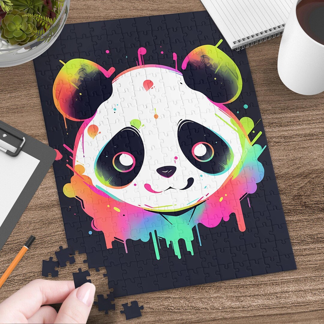 Cute Panda Jigsaw Puzzle for Kids and Adults, Fun Family Activity ...