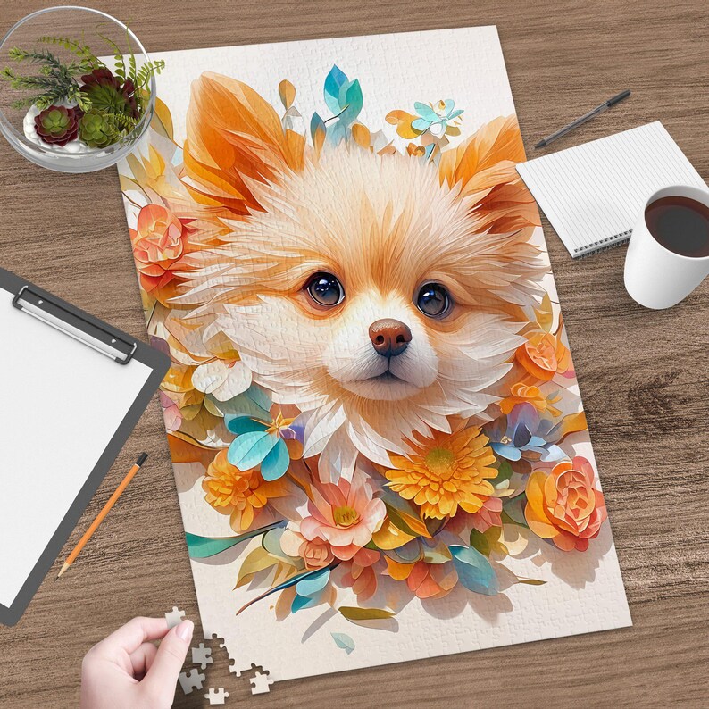 Cute Fluffy Dog Puzzle for Kids and Adults, 252 Pieces, Fun and ...
